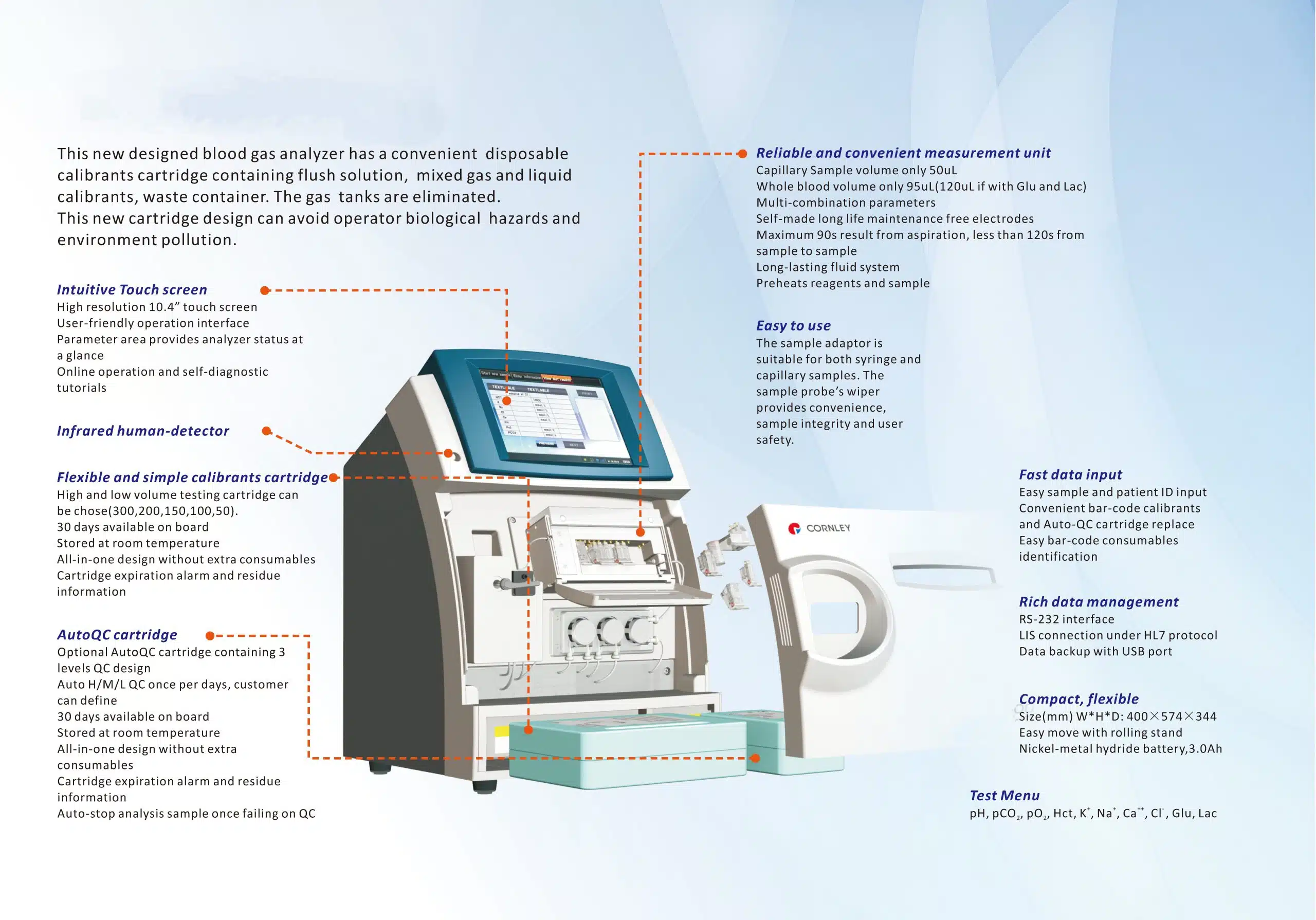 Laboratory Use Blood Gas Electrolyte Analyzer SG-800 - SoyMed