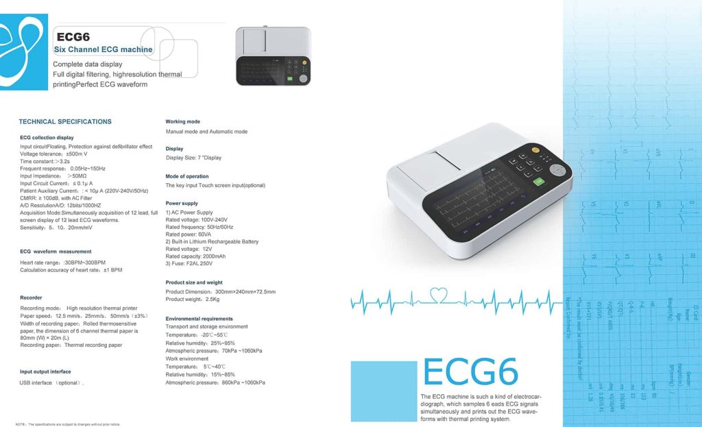 Perfect Six Channel ECG Machine MS-ECG-6 - SoyMed